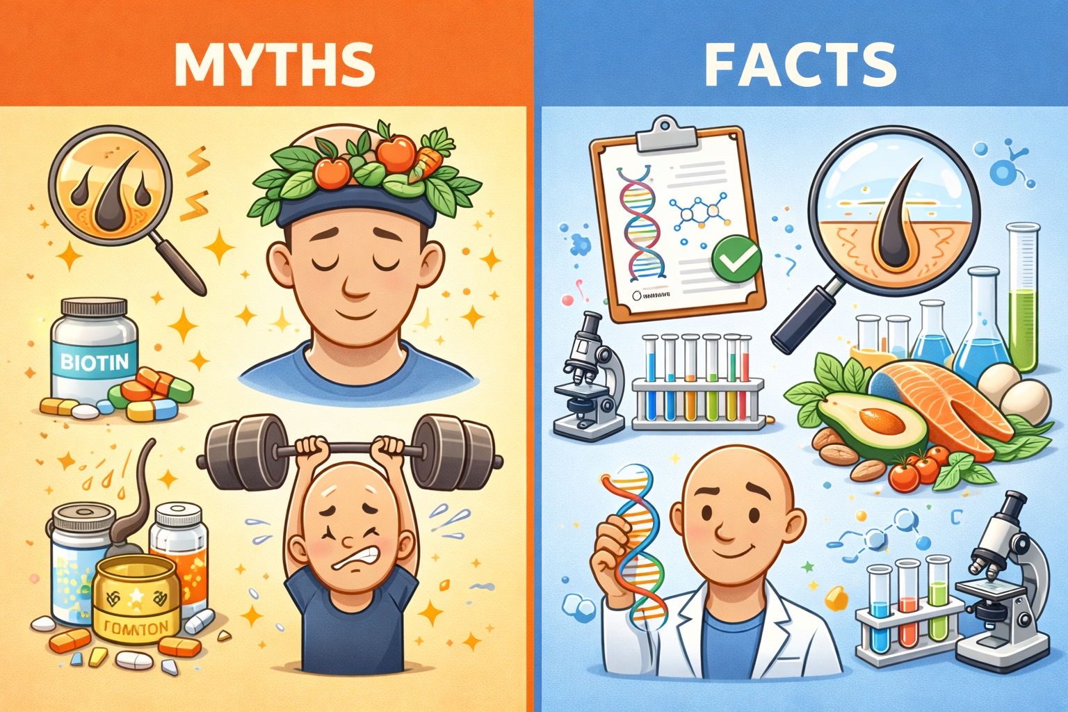 Hair Nutrition Myths vs Facts: What Science Says - sciencequick